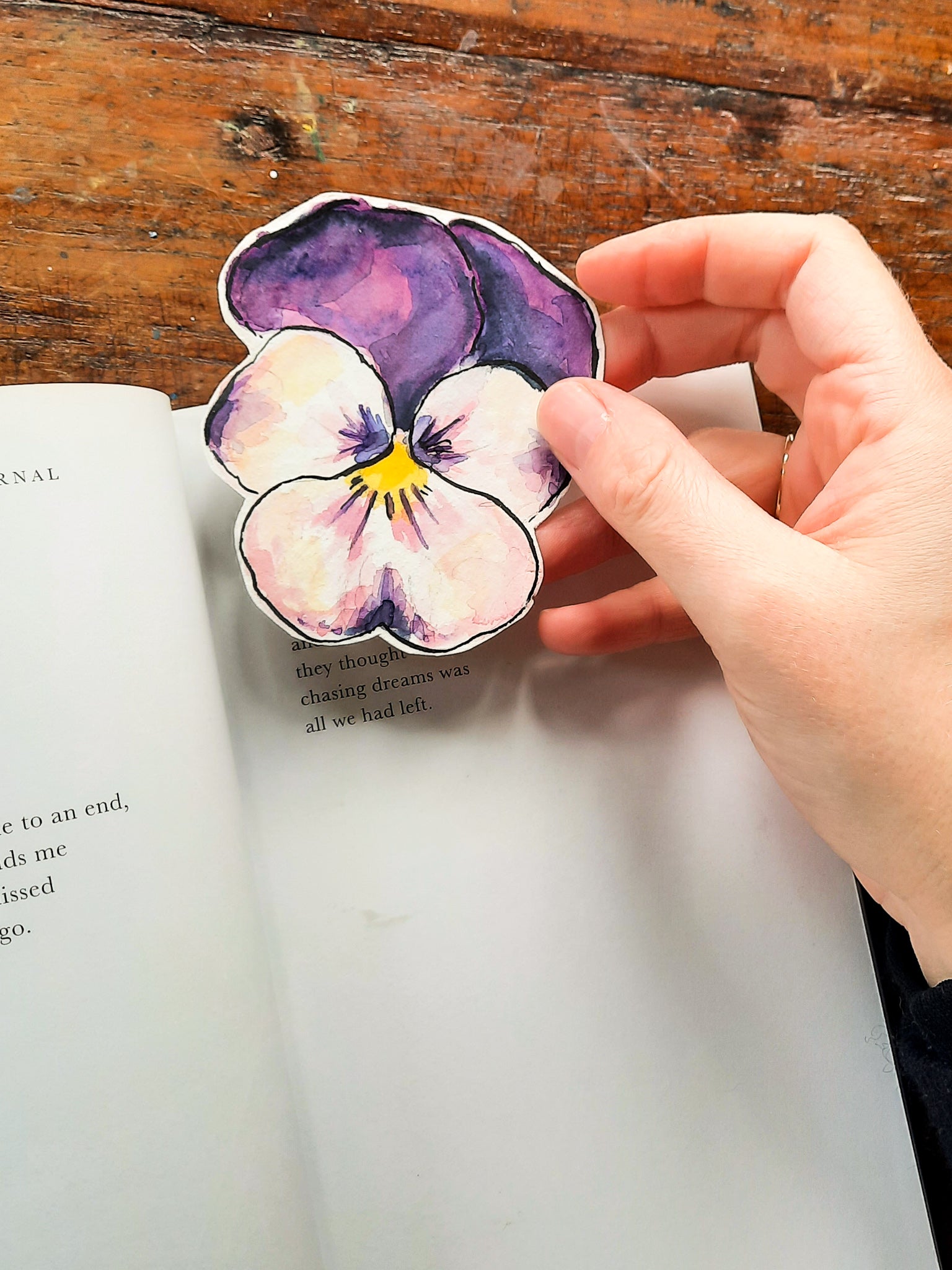 Pansy Bookmark {DIGITAL DOWNLOAD} – Raewyn Pope Studio